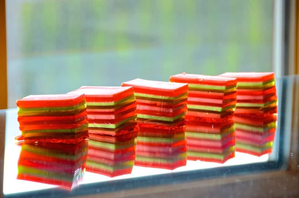 Layered Jello Dessert - Weekend at the Cottage