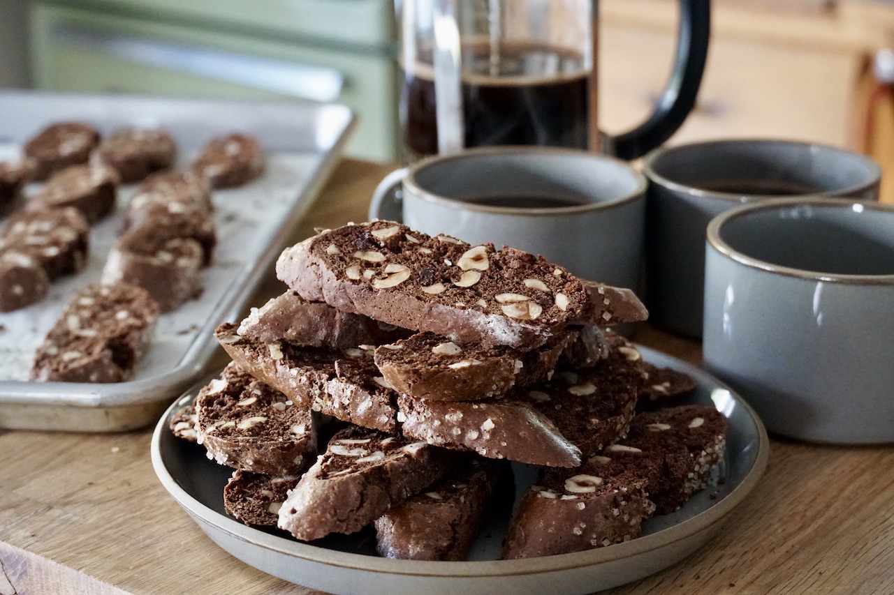 Chocolate-Hazelnut Biscotti - Weekend at the Cottage