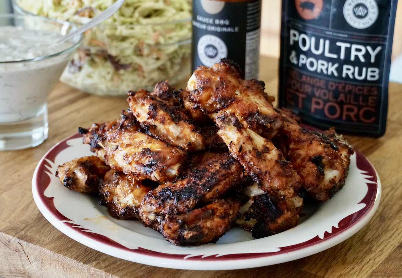 Grilled Chicken Wings - Seasoned & Sauced!