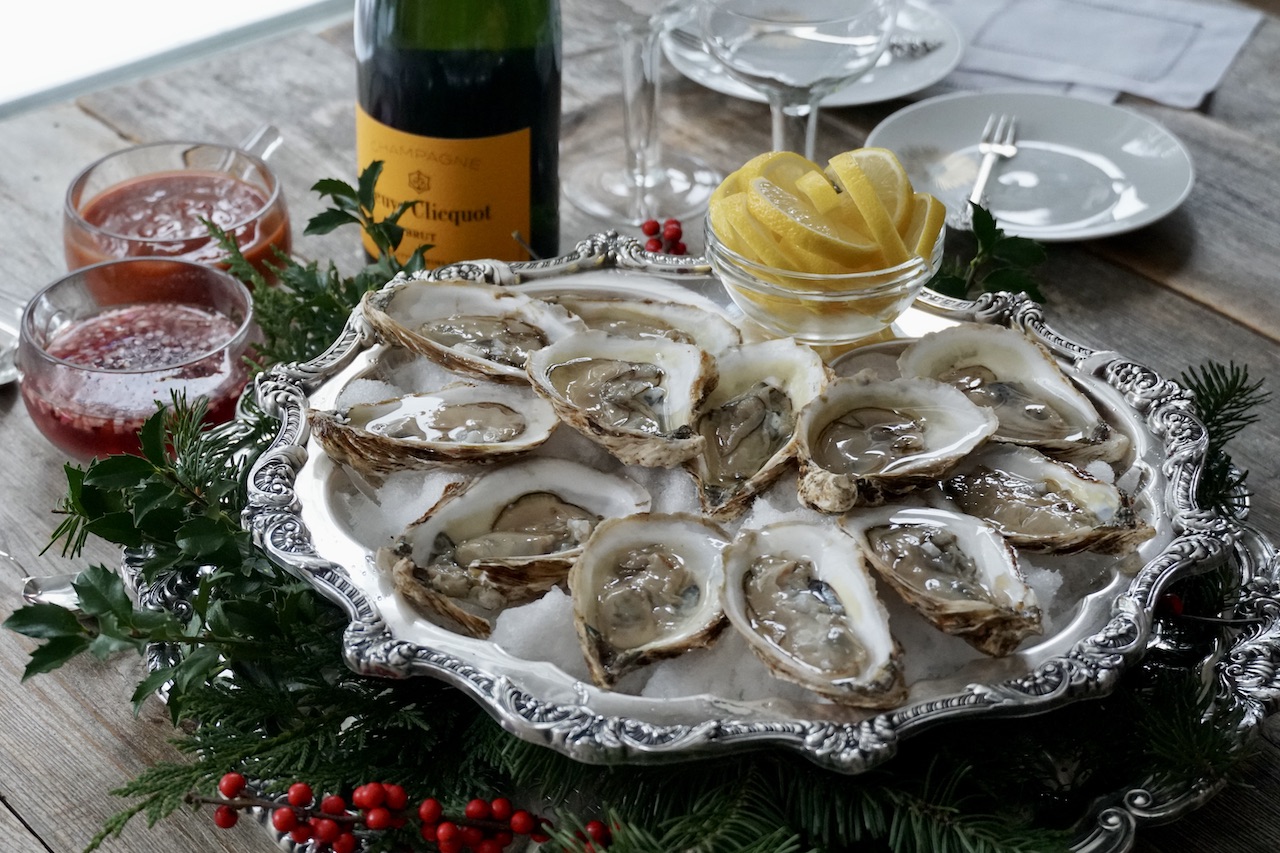 Raw Oysters with Champagne - Weekend at the Cottage