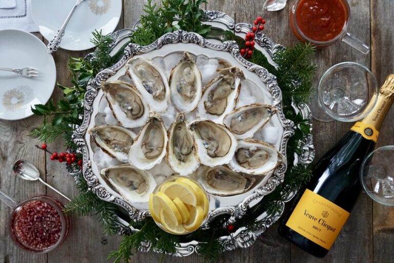 Raw Oysters with Champagne - Weekend at the Cottage