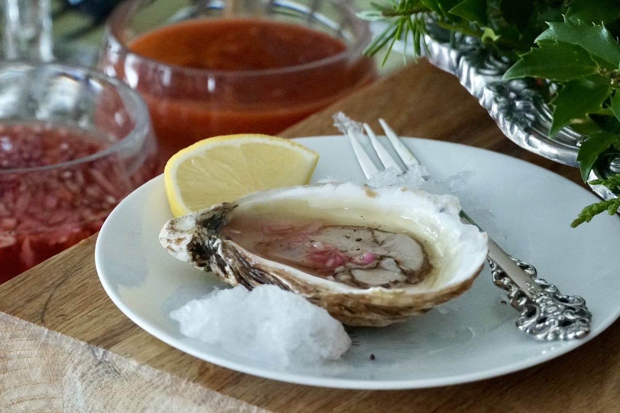 Raw Oysters with Champagne - Weekend at the Cottage