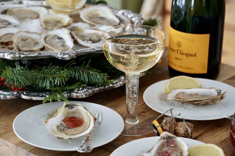 Raw Oysters with Champagne - Weekend at the Cottage