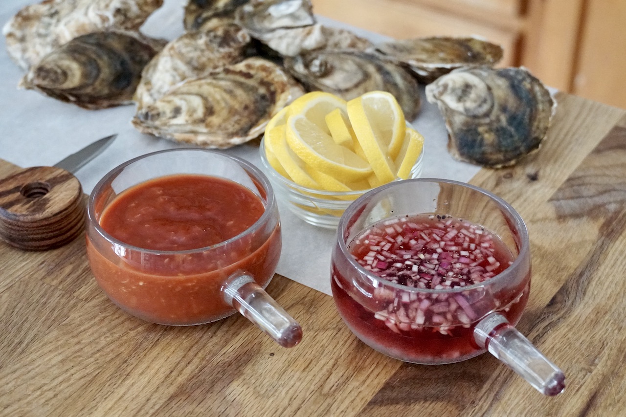 Raw Oysters with Champagne - Weekend at the Cottage