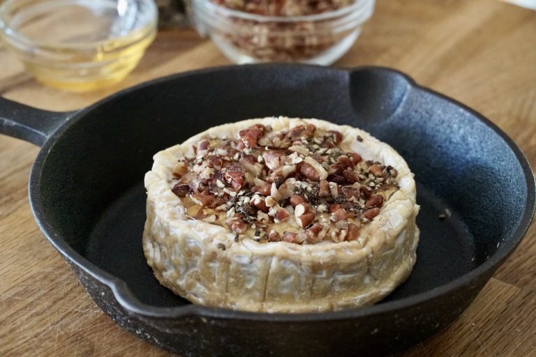 Baked Camembert with Roast Grapes